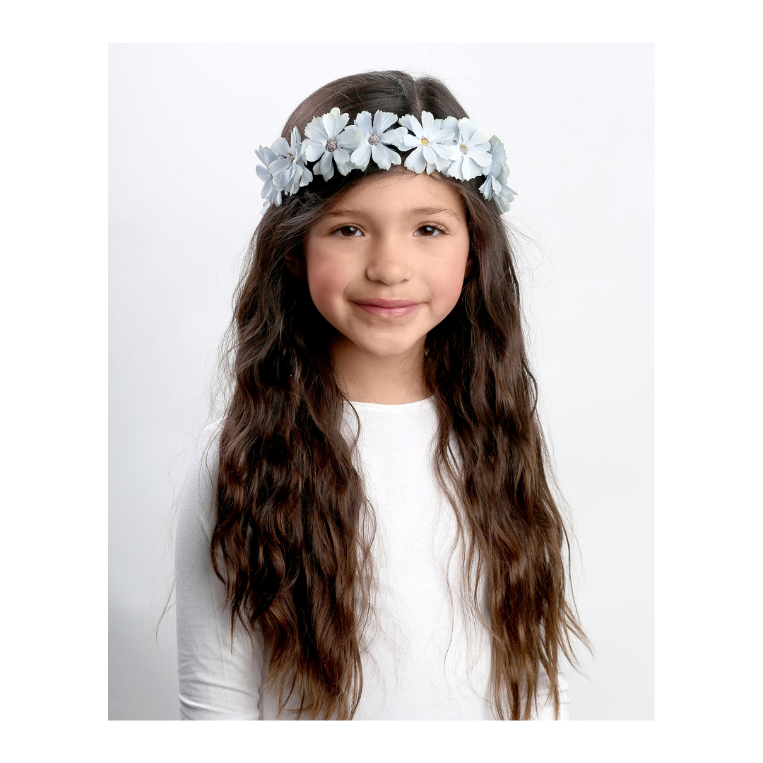Dacee Designs Fresh Flower Wreath Headband With Tails - C2097 – Little Toes